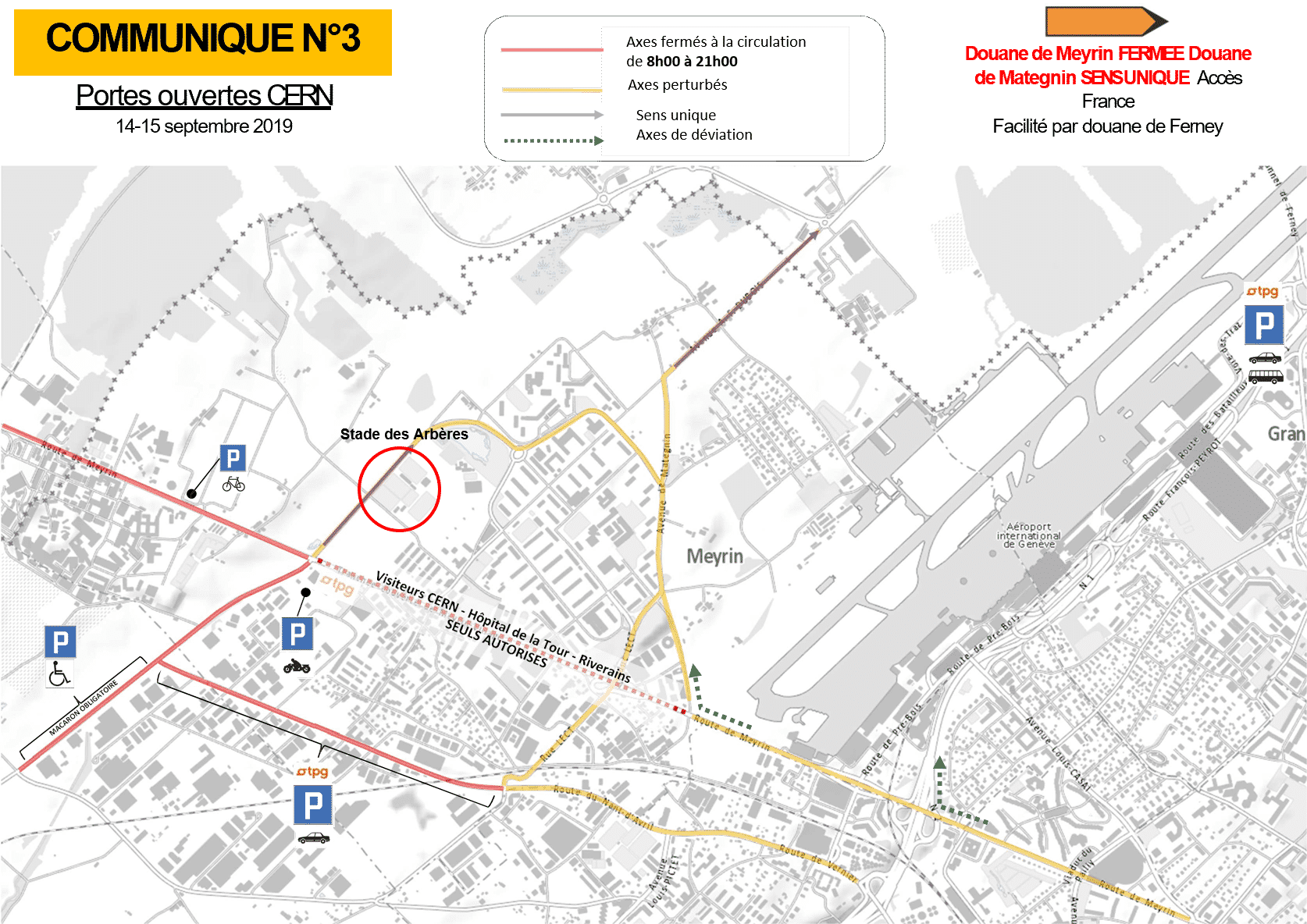 Secteur de Meyrin : Circulation compliquée ce week-end | Radio Lac