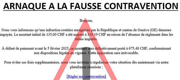 Une arnaque à la fausse contravention circule à Genève | Radio Lac